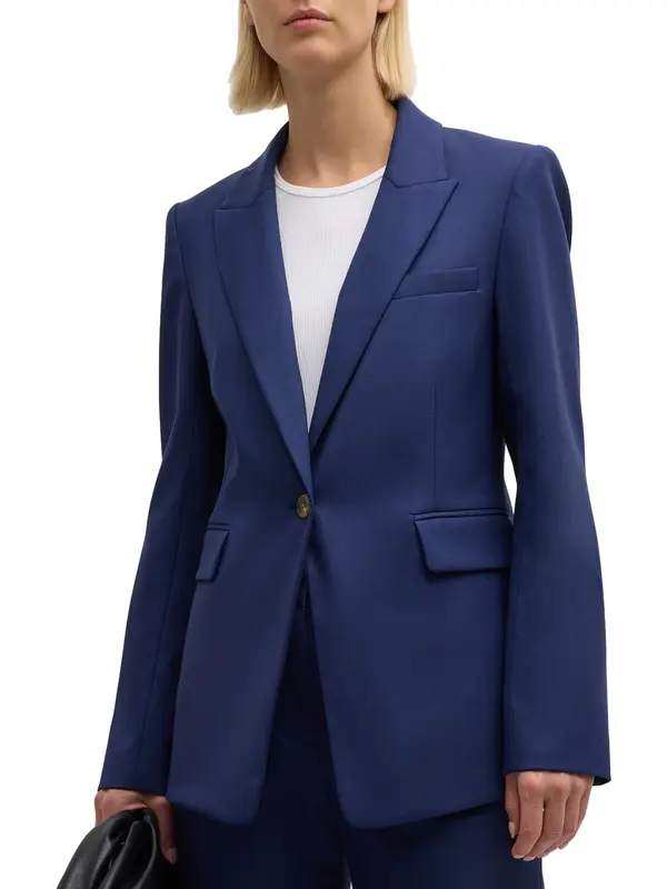 ARGENT Single-button Seasonless Wool Blazer - Ink
