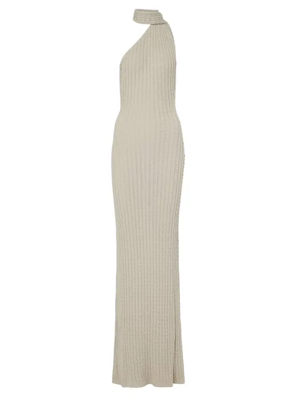 AYA MUSE Atria Cable-knit Maxi Dress - Beige