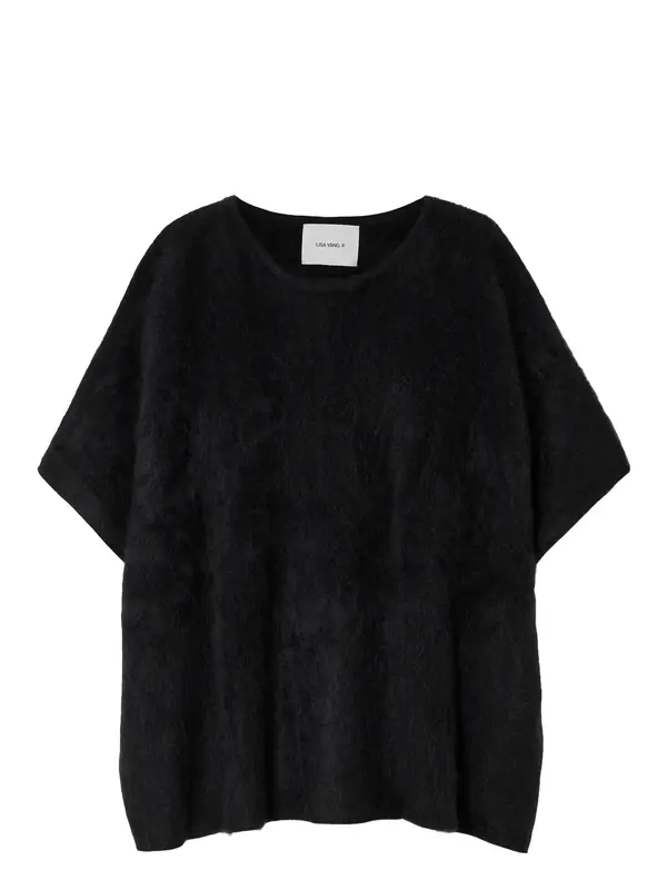 LISA YANG Fie Brushed Cashmere Top - Black