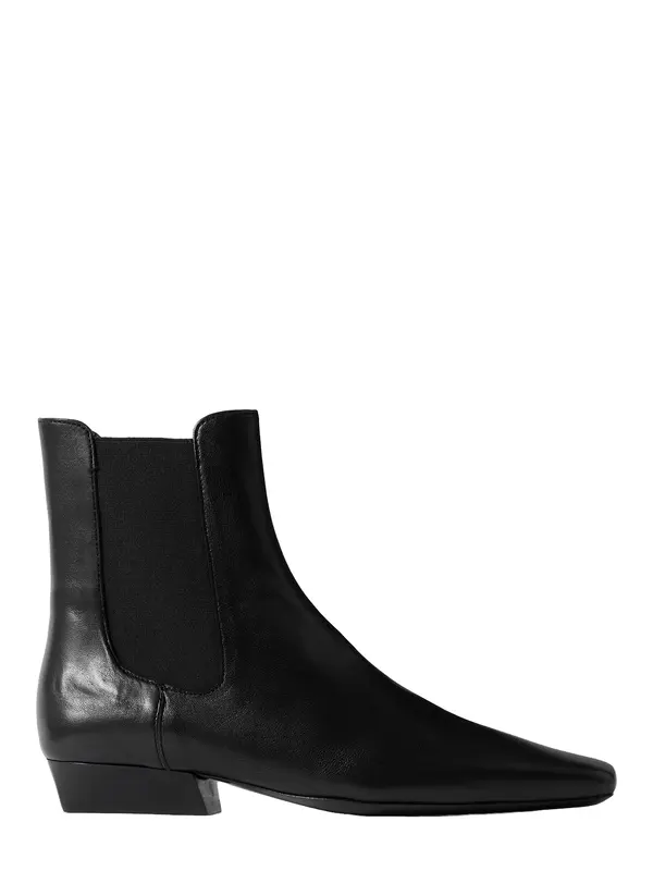 Staud Wally Leather Chelsea Boots - Black