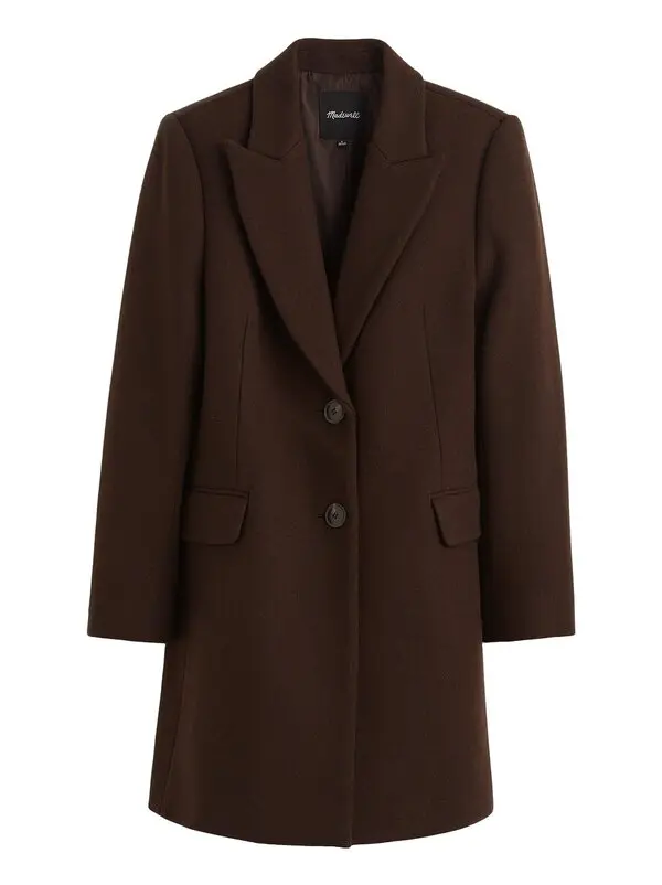 Madewell Blazer Coat In Insuluxe Fabric - Hthr Cold Brew
