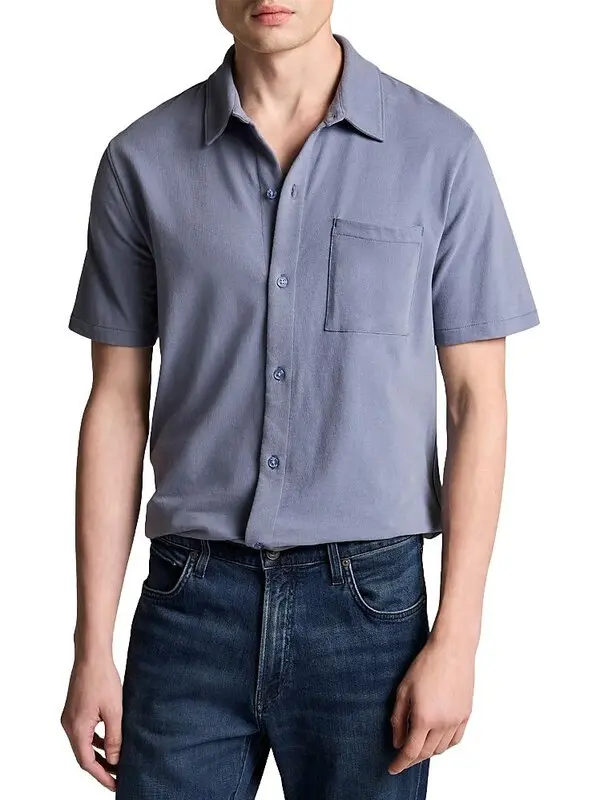 Vince Short Sleeve Pocket Shirt - Hawk Blue