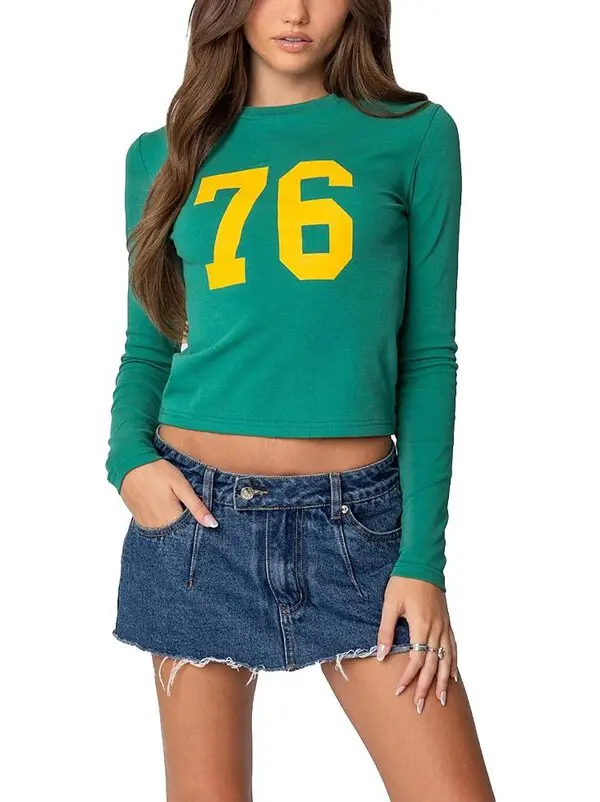 EDIKTED Long Sleeve T-shirt - Green