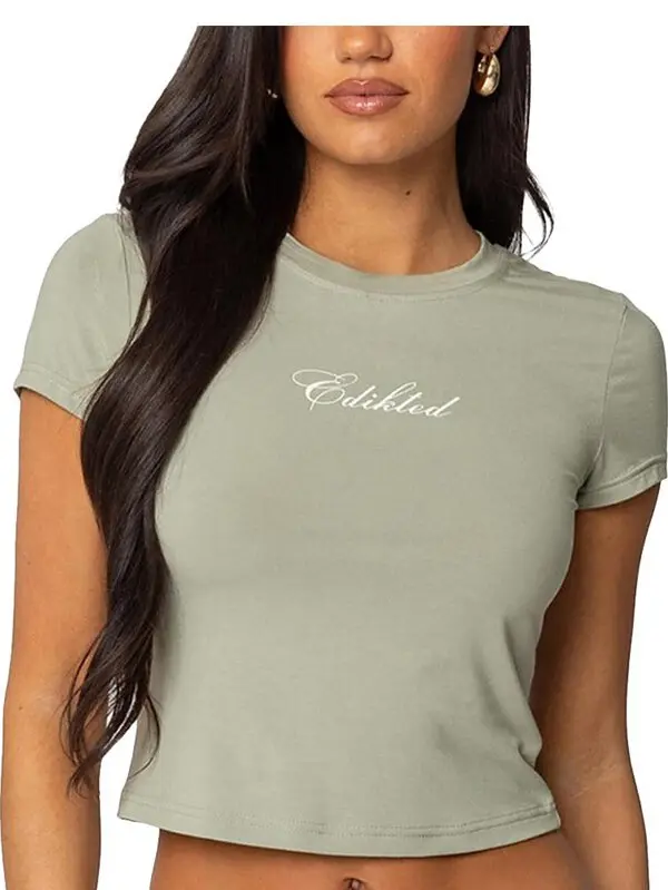 EDIKTED T-shirt - Olive