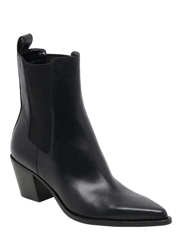 Dolce Vita Shadie Pointed Toe Chelsea Boot - Black Leather