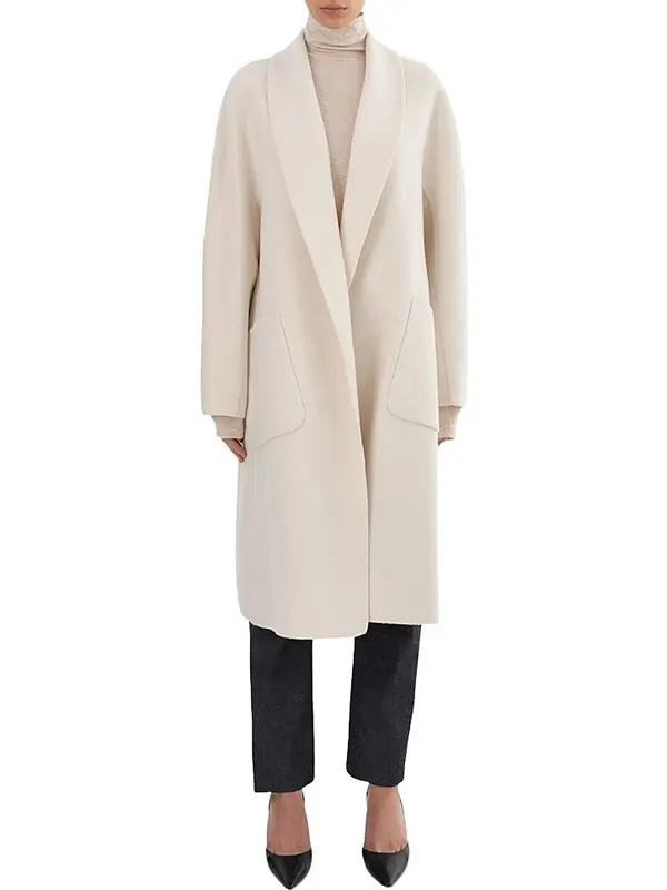 LAMARQUE Thara Cocoon Coat - Whisper White
