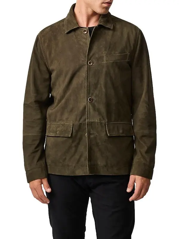 Rodd & Gunn Somerset Leather Jacket - Olive