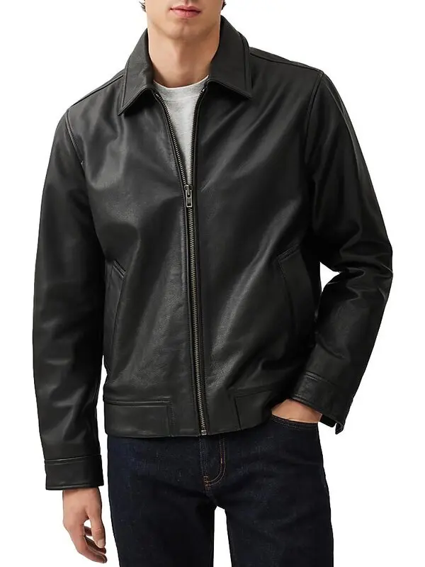 Rodd & Gunn Haymarket Leather Jacket - Onyx