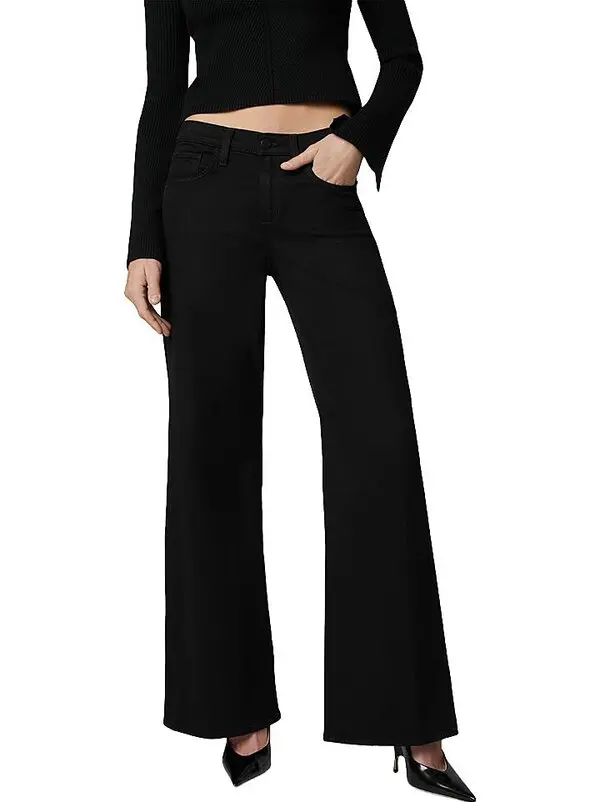 Joe's Jeans The Lou Lou Low Rise Wide Leg Jeans - Black