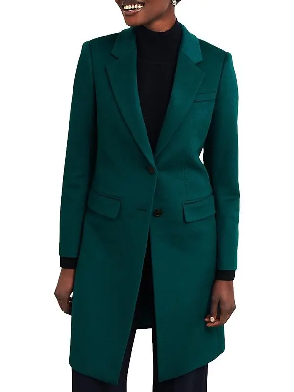 HOBBS LONDON Cavendish Wool Coat - Kyanite Green