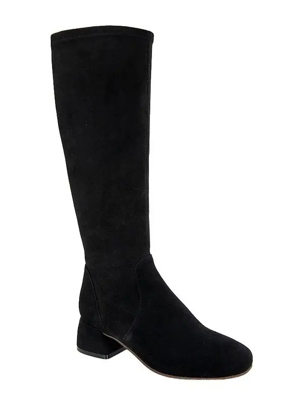 KENNETH COLE Emily Stretch Boots - Black Suede