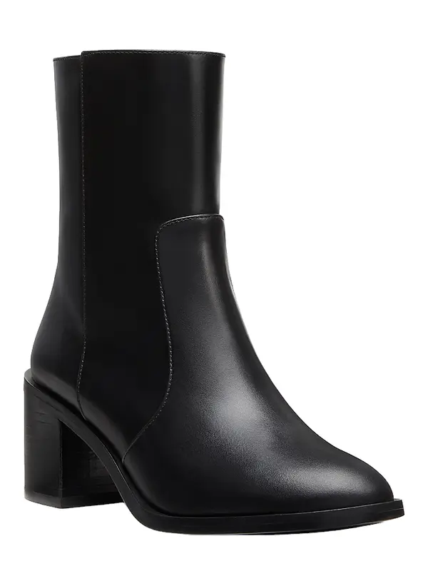 STUART WEITZMAN Esme Zip Booties - Black