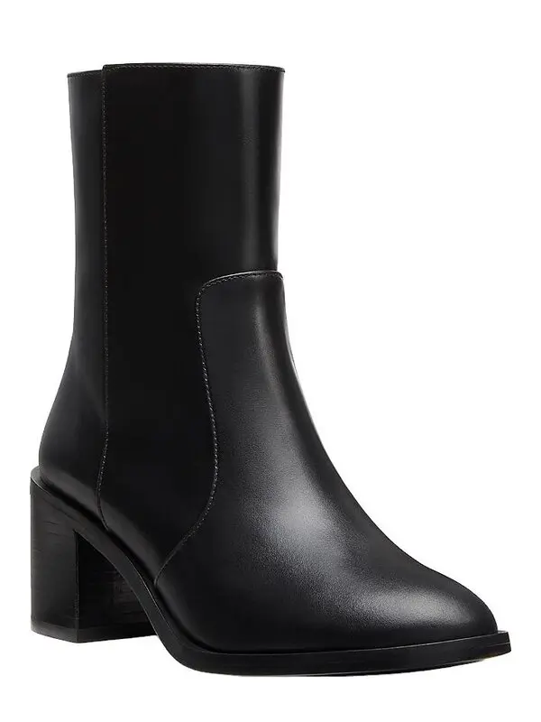 STUART WEITZMAN Zip Up Ankle Boots - Black