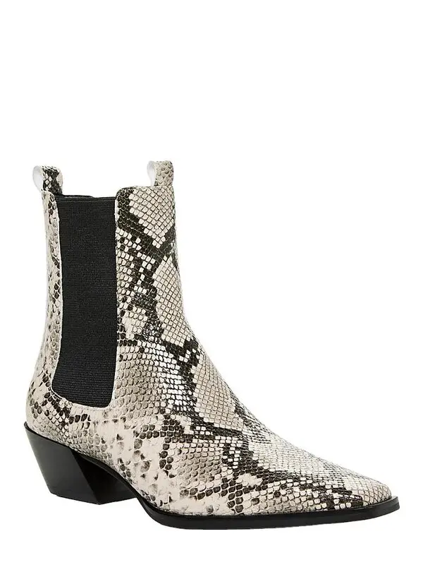 Aqua Esra Chelsea Boots - Natural Snake