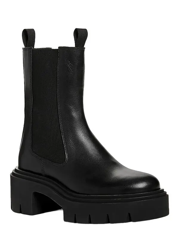 Aqua Rowen Chelsea Boots - Black Leather