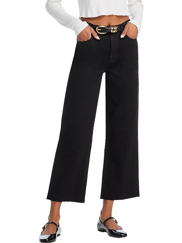 7 For All Mankind Alexa High-rise Cropped Jeans - Black