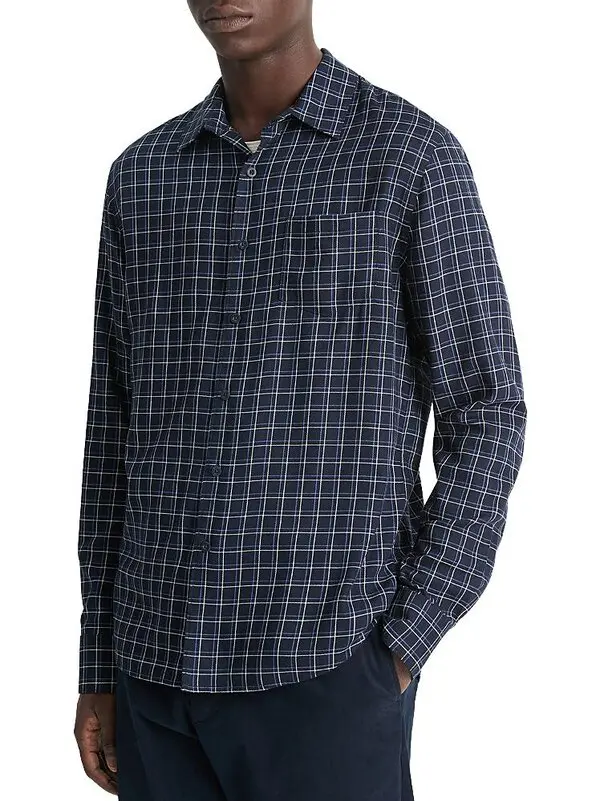 Vince Plaid Shirt - Coastal/faded Cobalt