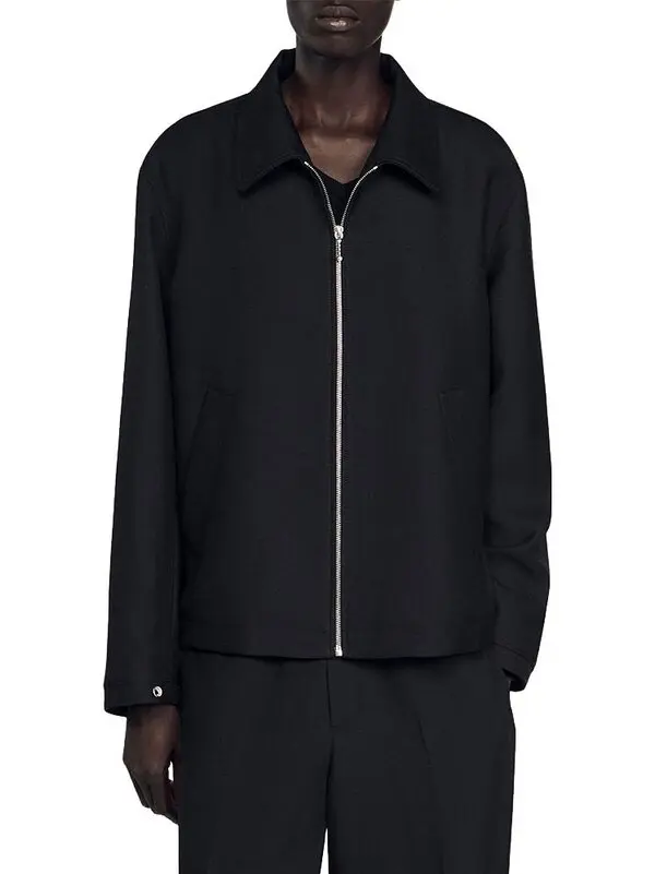 Sandro Full Zip Jacket - Black
