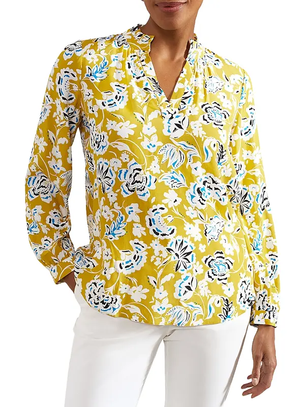 HOBBS LONDON Shona Floral Blouse - Yellow Multi