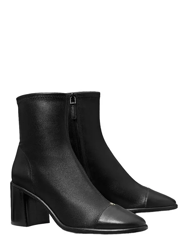 Tory Burch Cap-toe Ankle Boots - Perfect Black