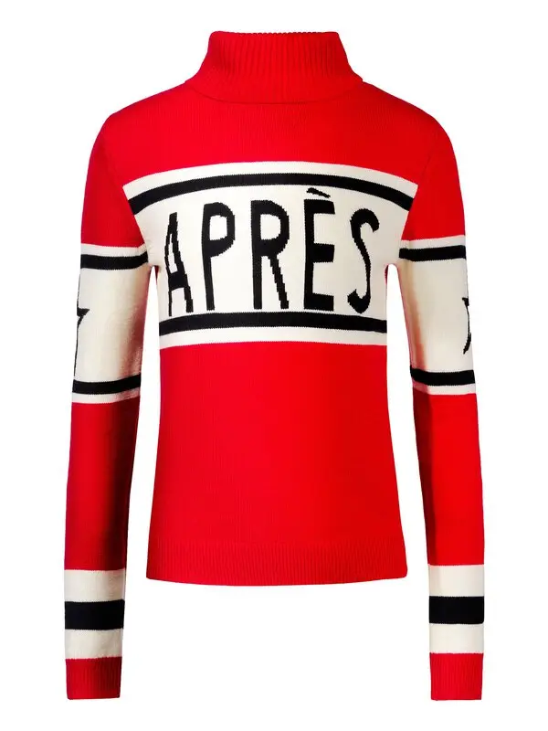 Perfect Moment Apres Merino Wool Sweater - Red