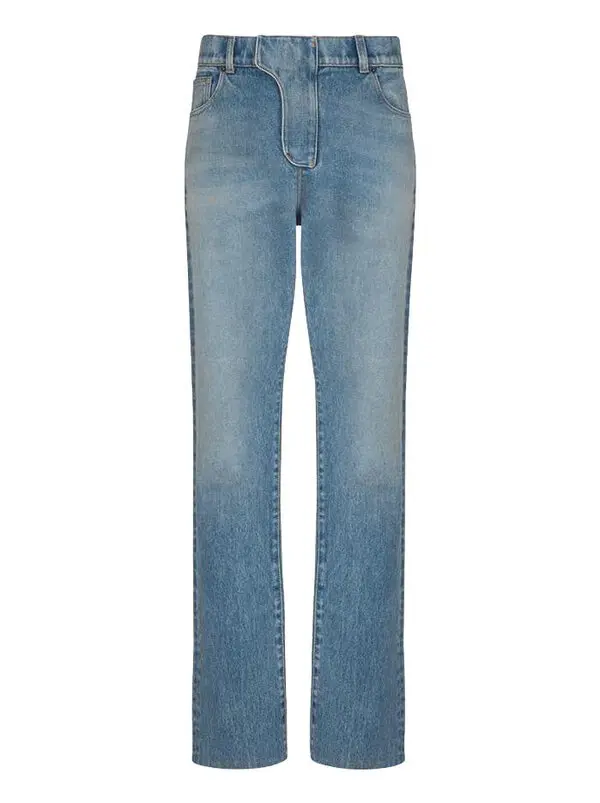 Balmain Pleated Trousers - Bleu Jean