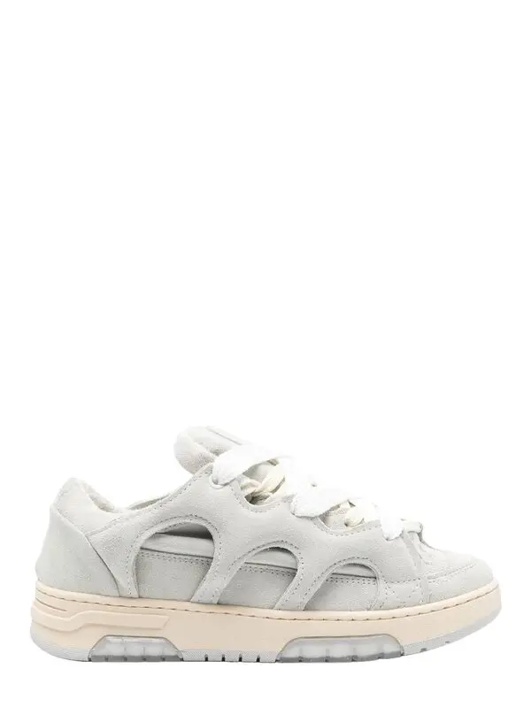 SANTHA Suede Lace-up Sneakers - Grey