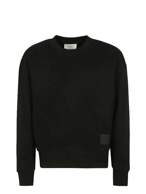 Ami De Coeur Satin Sweatshirt - Black