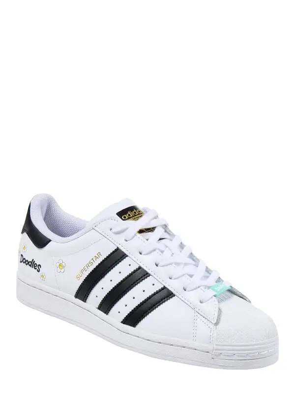 Adidas Superstar Doodles Coi Leray Sneakers - Cloud White/core Black/gold Metallic