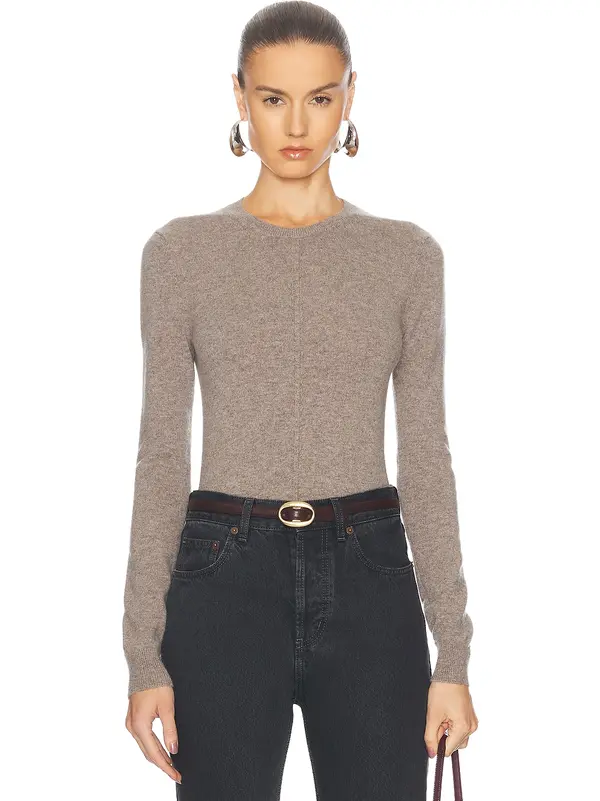 Saint Laurent Crewneck Sweater - Taupe