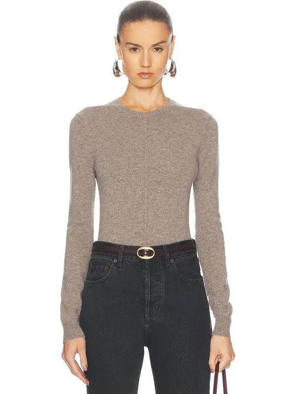 Saint Laurent Crewneck Sweater - Taupe