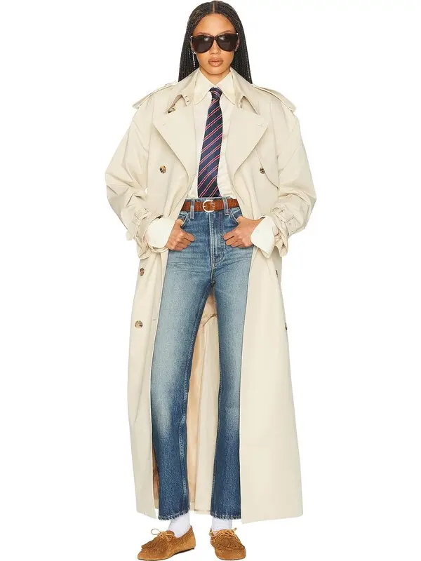 HELSA Classic Oversized Trench Coat - Chino