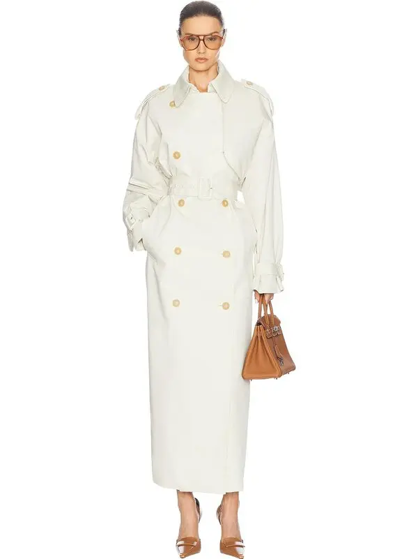 HELSA Classic Oversized Trench - Ivory