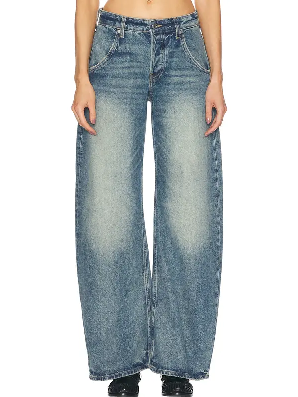 EB DENIM Enzo Mid-rise Barrel Jeans - Ambrosia