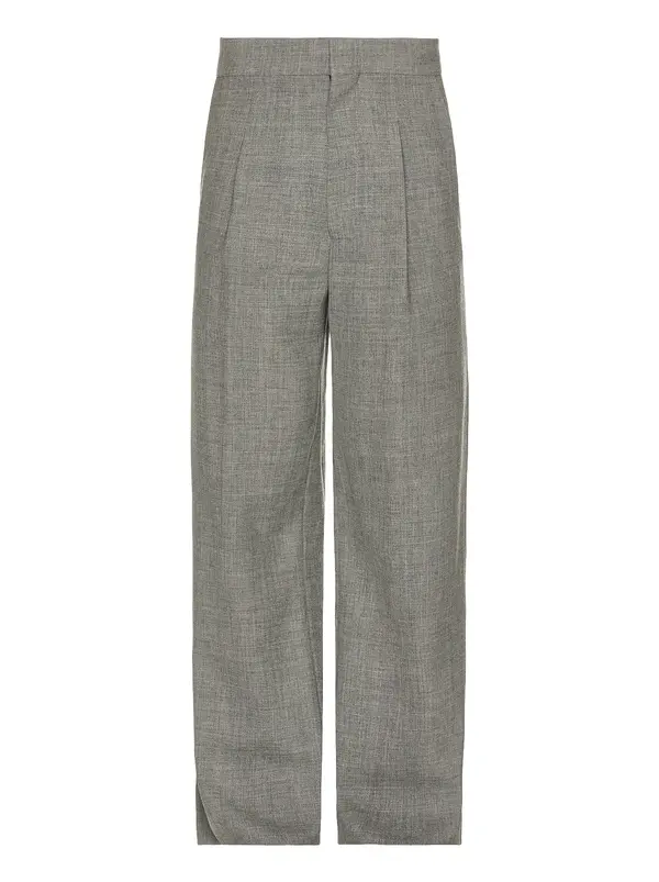 Fear Of God Single Pleat Wide Leg Trousers - Titanium