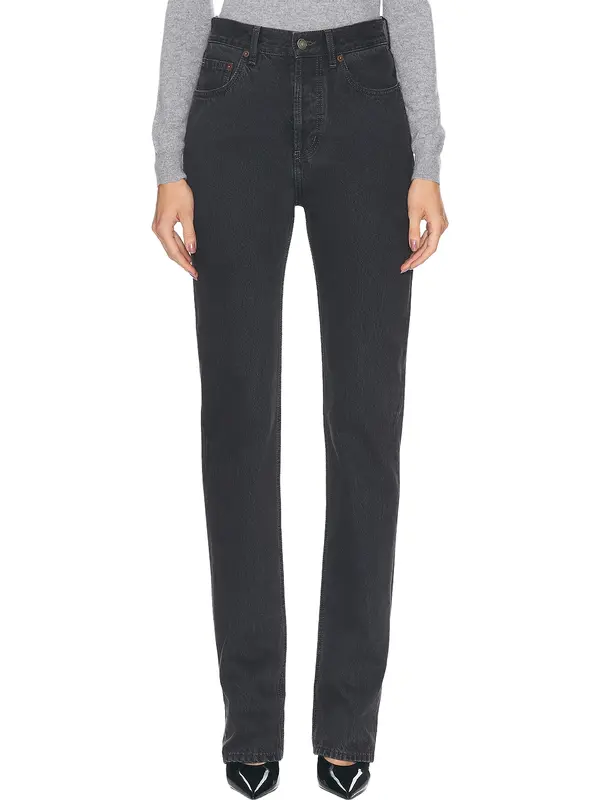 Saint Laurent 90s Slim Leg Jeans - Black Rock