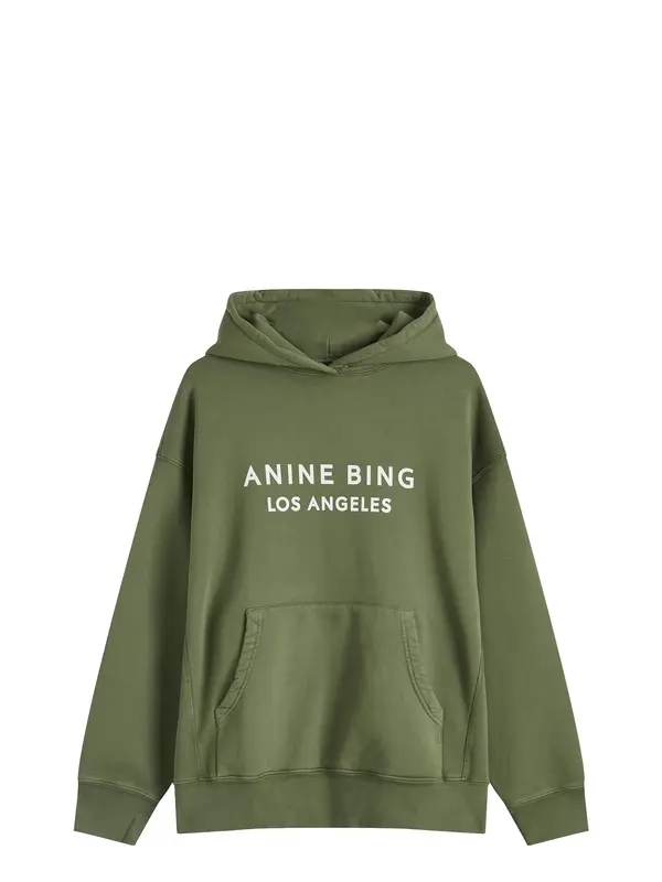 ANINE BING Alto Printed Hoodie - Green