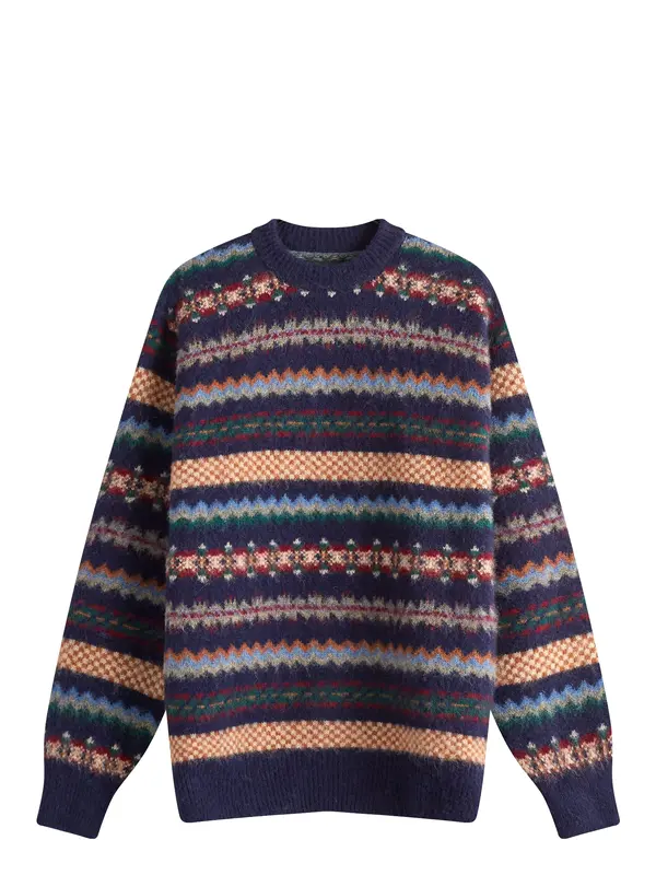 Howlin' A Woolen Wonder Fair Isle Jumper - Navy