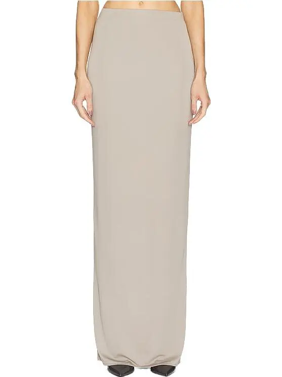 HELSA Matte Jersey Slim Skirt - Grey