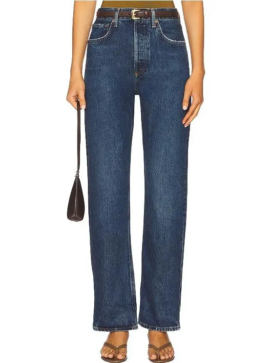 AGOLDE Fran Wide Leg Jeans - Blue