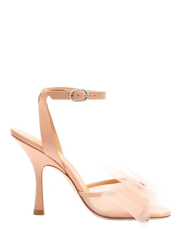 STUART WEITZMAN 100mm Bow Sandals - Neutrals
