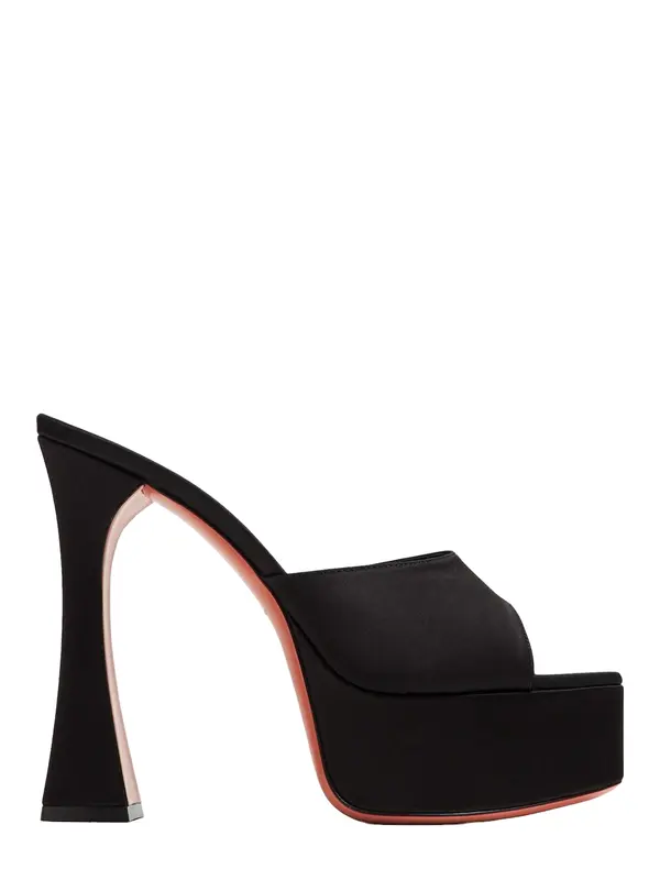 Amina Muaddi 140mm Dalida Platform Sandals - Black