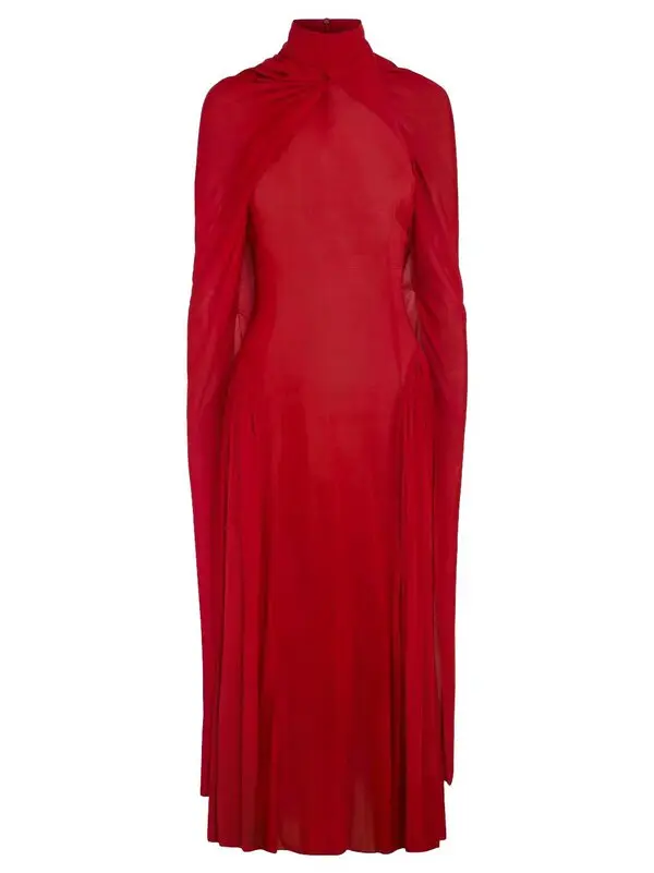 16Arlington Rao Flared Midi Dress - Red