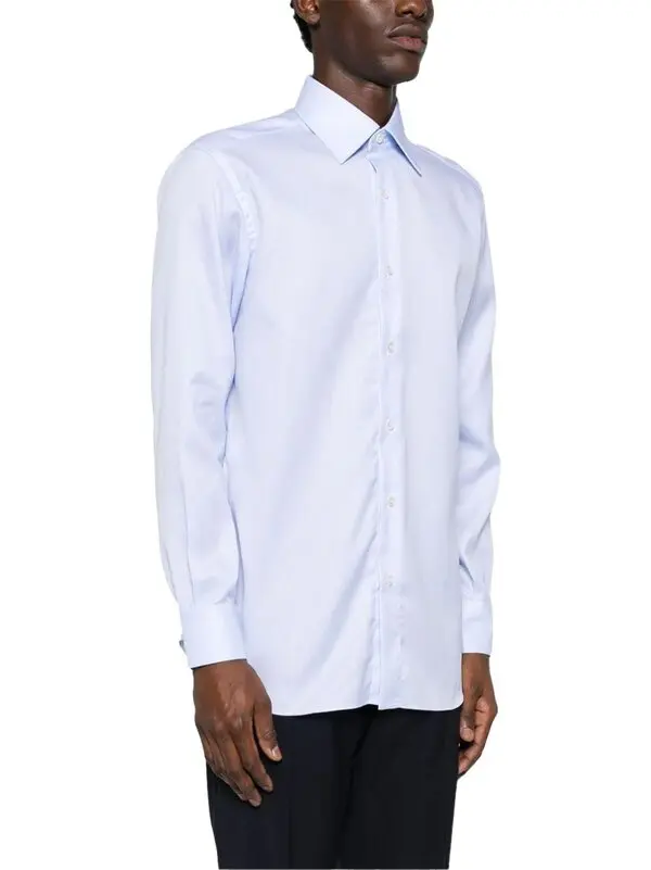 Brioni Poplin Shirt - Blue