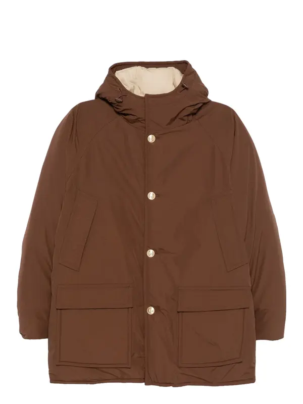 Drole De Monsieur Hooded Parka - Brown