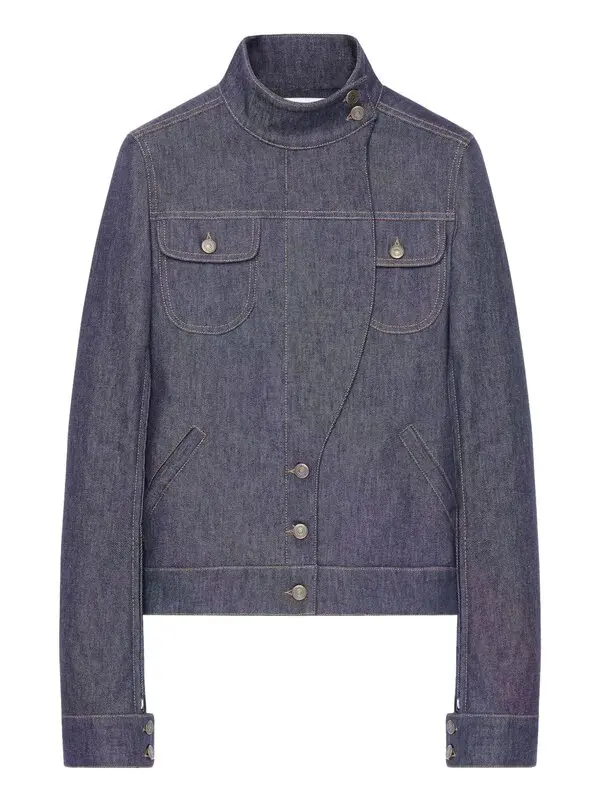 COURREGES Motorcycle Denim Jacket - Grey