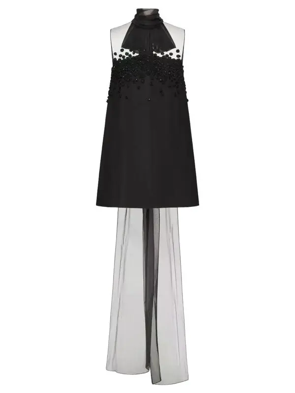 Valentino Garavani Embroidered Mini Dress - Black