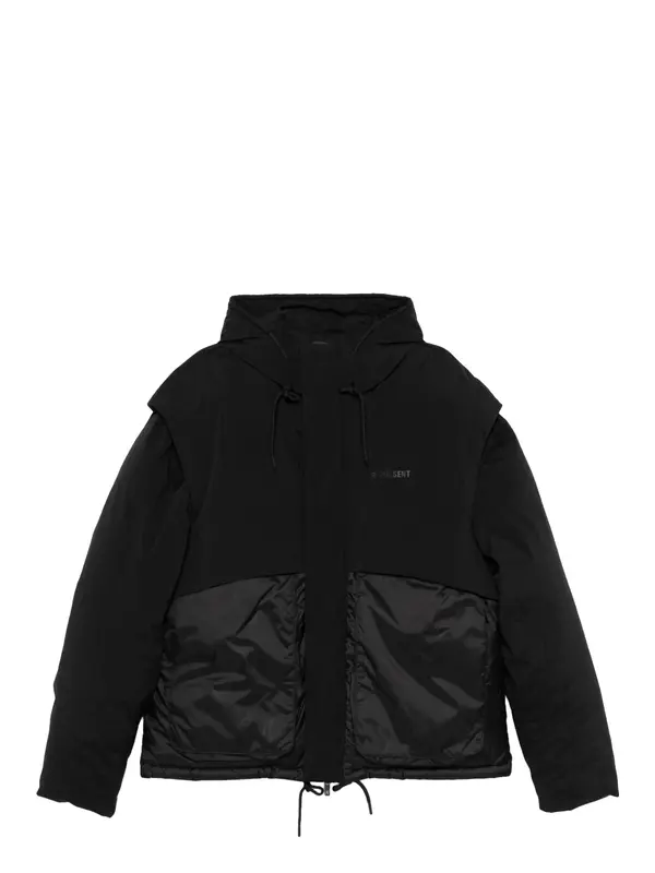REPRESENT Hooded Puffer Jacket - Black
