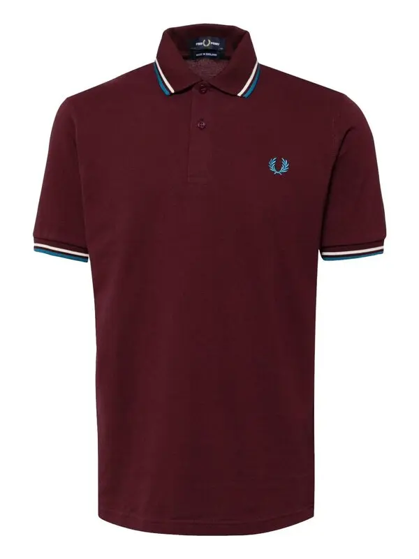 Fred Perry Logo-embroidered Polo Shirt - Red