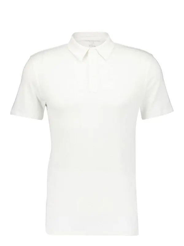 Majestic Filatures Short-sleeve Stretch-linen Polo Shirt - White
